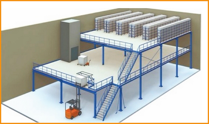 Buy Two Tier Warehouse Heavy Loading Storage Mezzanine Rack from ...