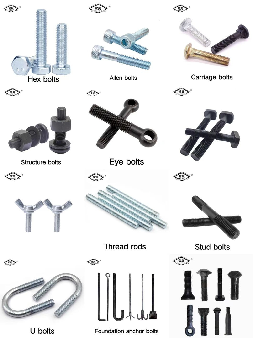 Buy U Bolt U Shape Bolts U-bolts Round Bend from Handan Chang Lan ...