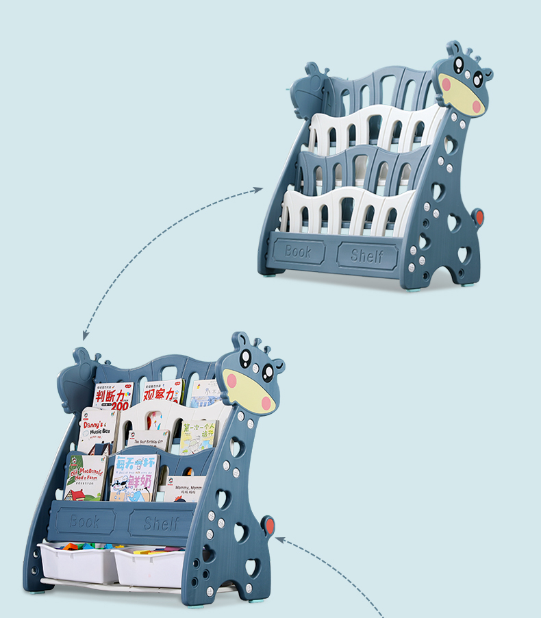 Buy Updated Children Shelves Plastic Kindergarten Storage Book Shelf ...