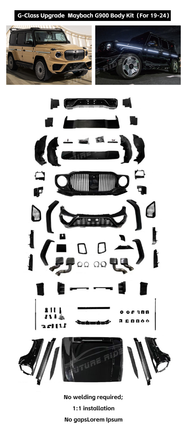 Buy Upgrade G Class Wide Body Kit G-class-body-kit-china Body Kit 1998 ...