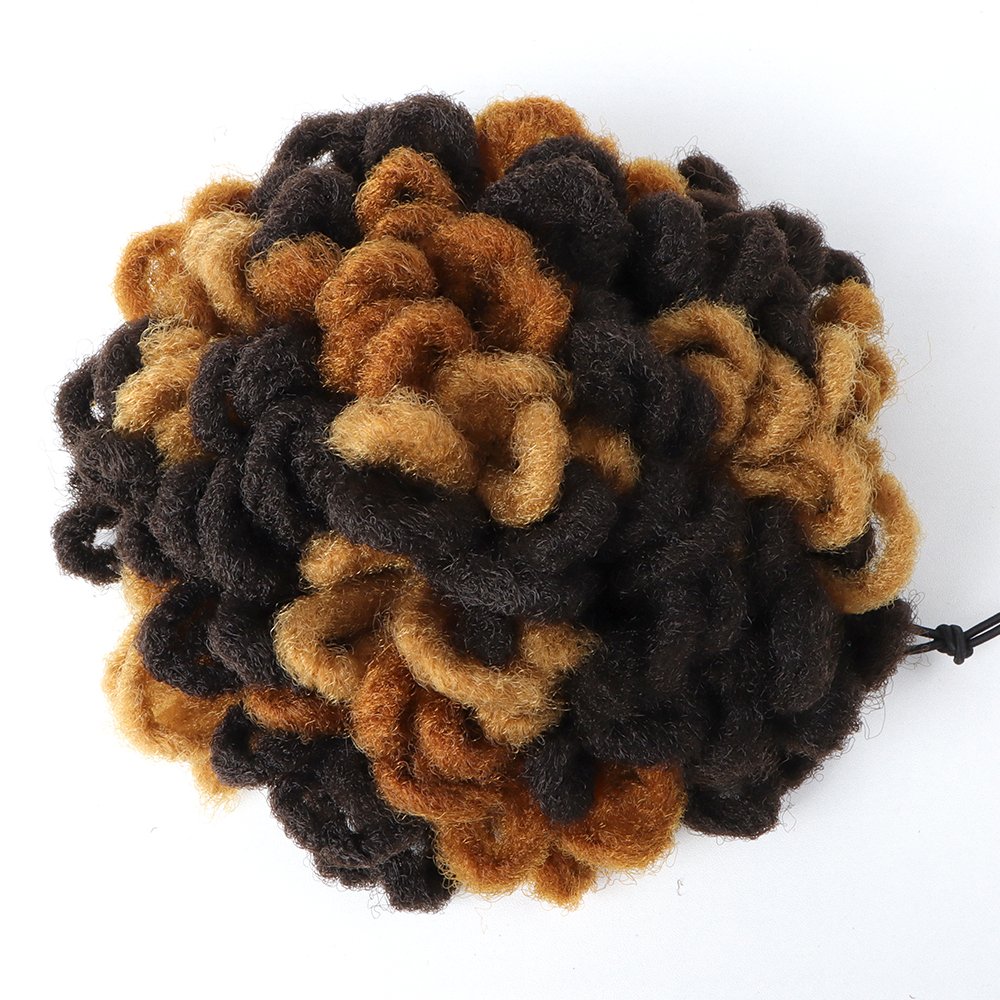 Buy Vast Dreadlock Bun Afro High Puff Drawstring Ponytail Wig Synthetic ...