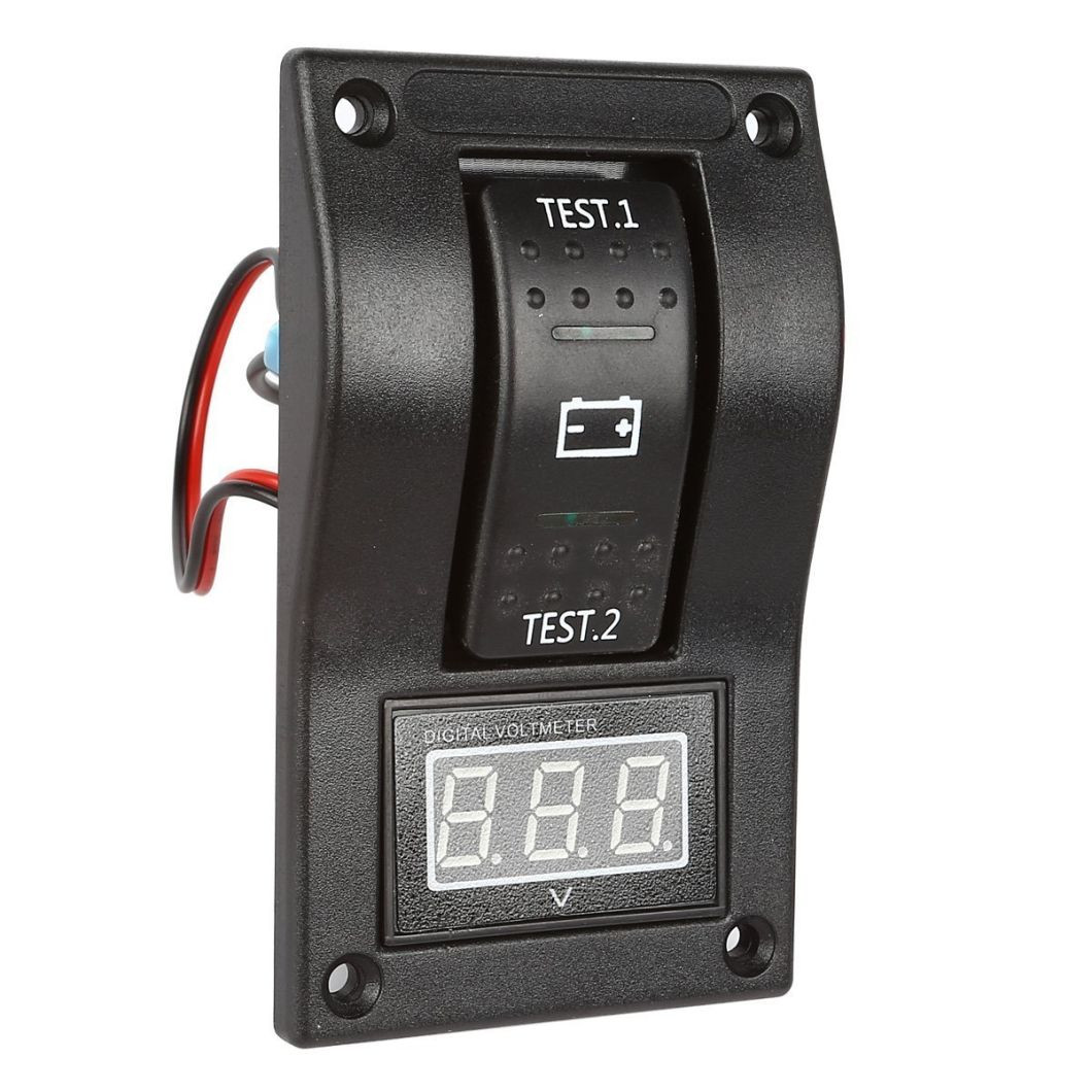 Buy Voltmeter Battery Test Panel Rocker Switch Dpdt/on-off-on For ...
