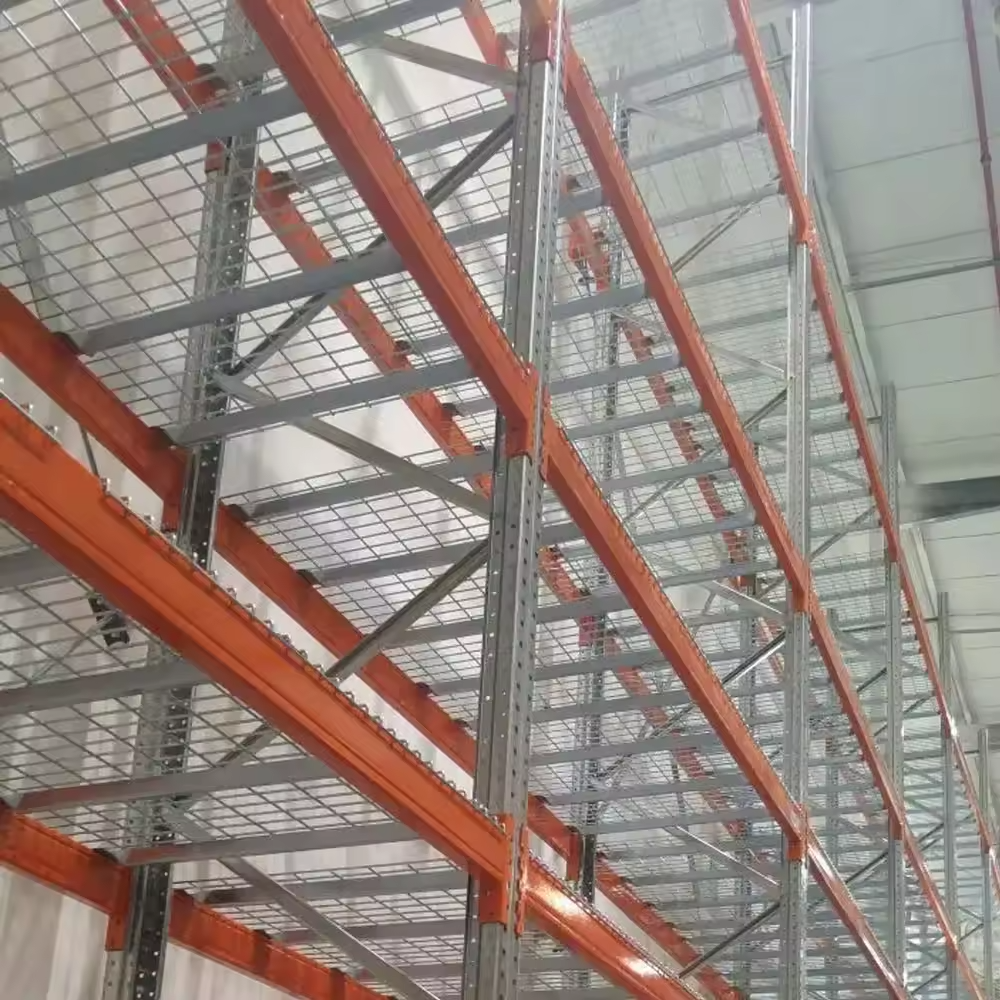 Buy Warehouse Storage Galvanized Metallic Storage Pallet Racking Wire ...