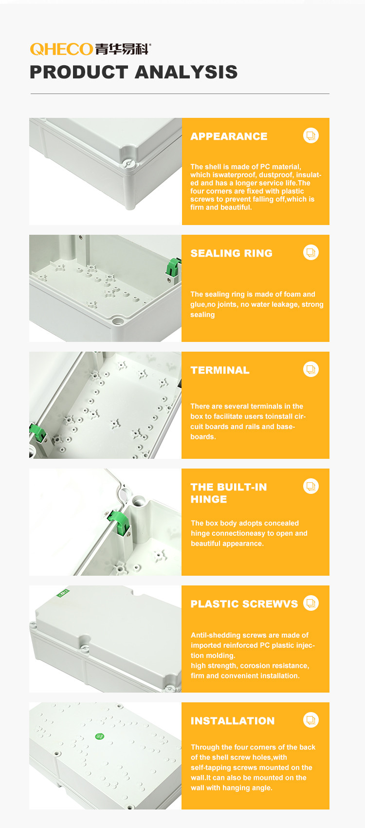 Buy Waterproof Distribution Box Junction Box Ip67 Plastic Control Box ...