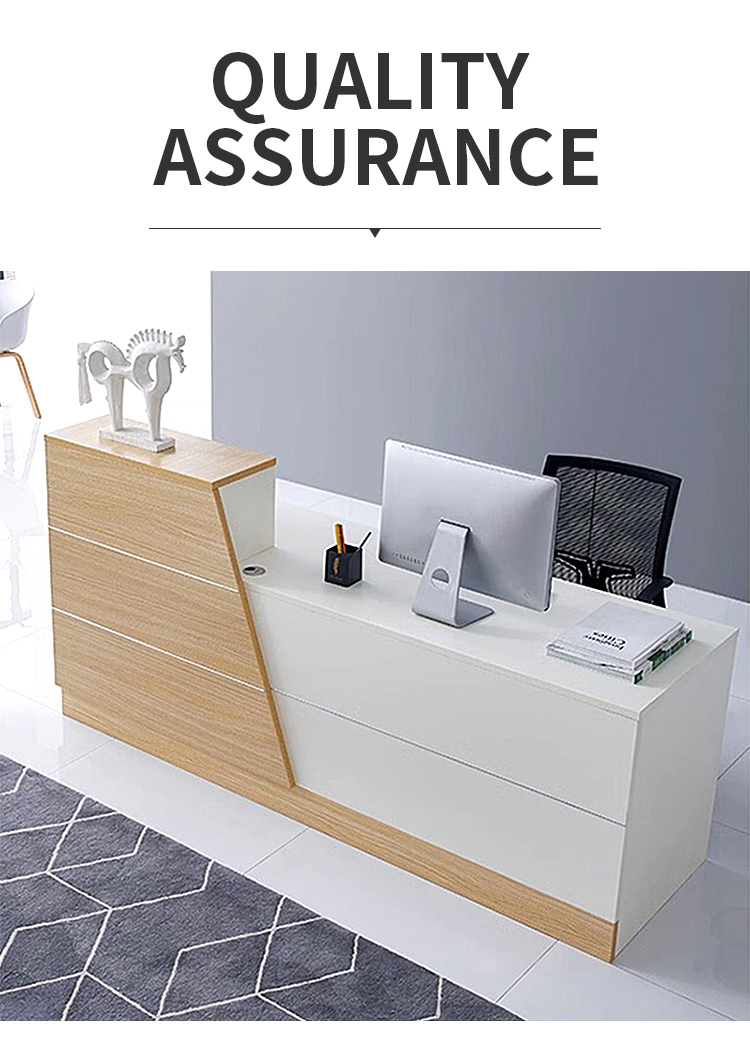 Buy White Melamine Counter Table Reception Desk Office Furniture from ...