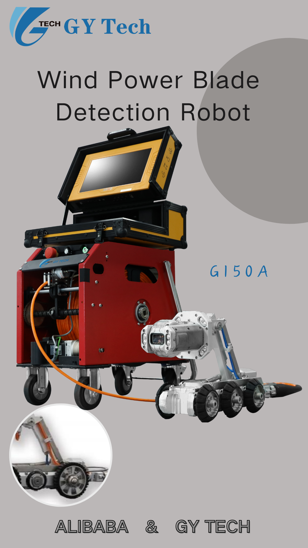 Buy Wind Turbine Blade Inspection Crawling Endoscopic Robot For Crack ...