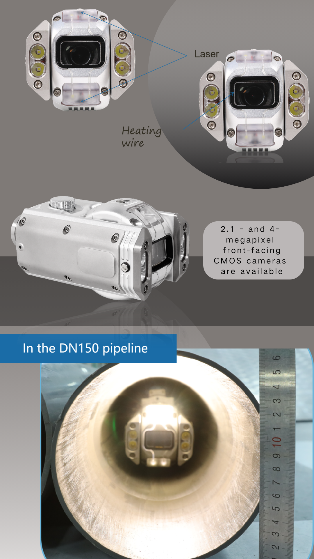 Buy Wind Turbine Blade Inspection Crawling Endoscopic Robot For Crack ...