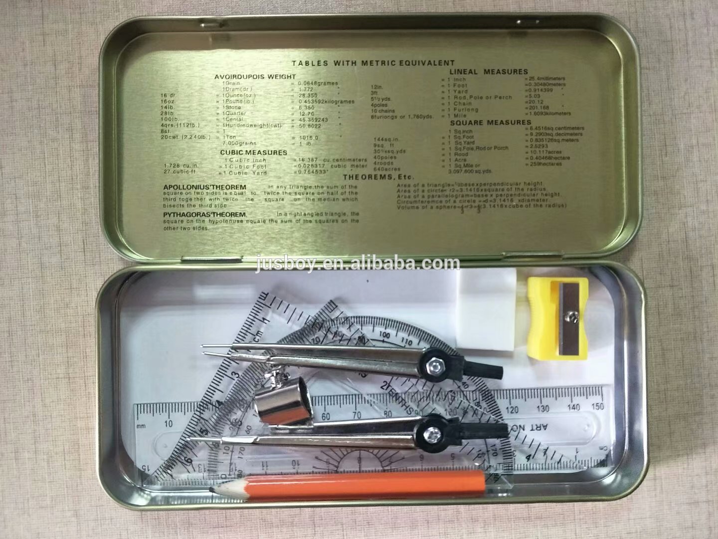 Buy World Map A5001 Mathematical Sets Geometry Box Compass Set Popular ...