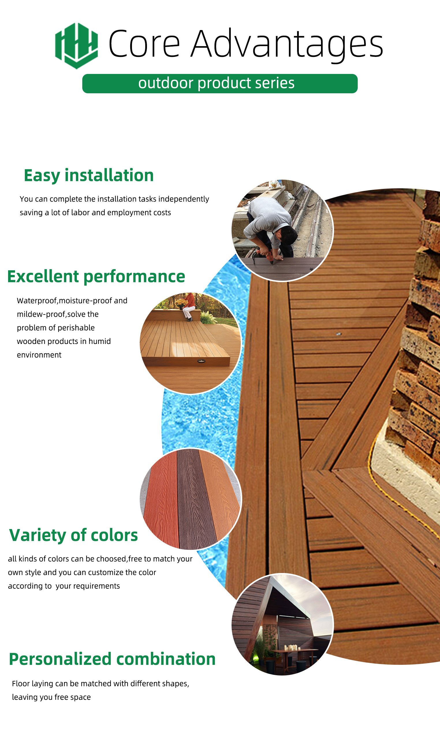 Buy Wpc Decking Composite Keel Black Composite Deck Beam from Guangzhou ...