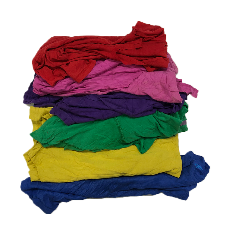 Buy Mixed Color 100% Cotton Cutting Waste T Shirt Rags Workshop ...