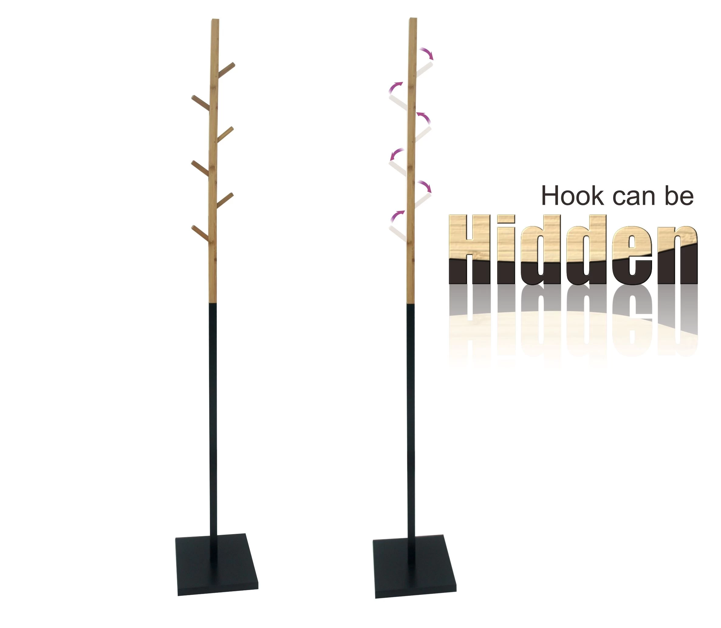 Buy Voka Home Pal-bamoo Tree Coat Rack With 6 Hooks. Freestanding Coat ...