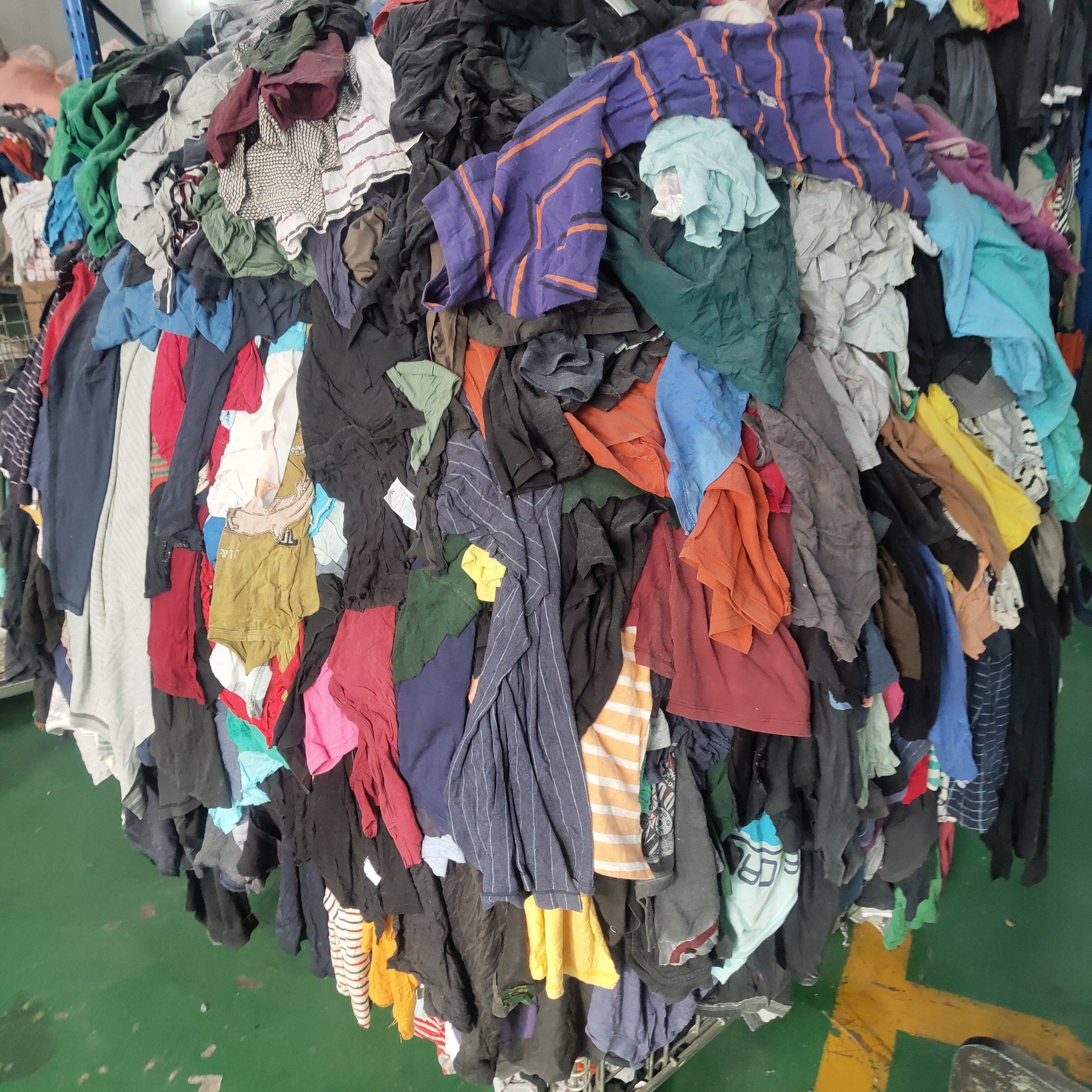 Buy Mixed Color 100% Cotton Cutting Waste T Shirt Rags Workshop ...