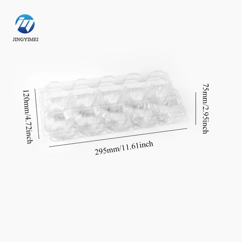 Buy 10 Holes Ducks Egg Cartons Plastic Egg Boxes Transparent Egg ...