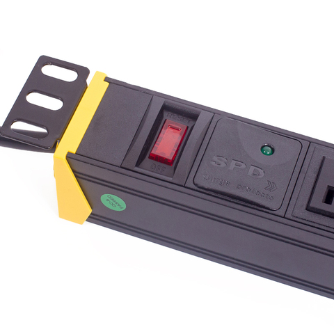 Buy 19" 1u Pdu America Type Overload Protection 8 Way Pdu Socket With 1 ...