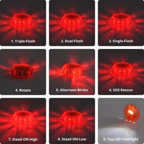 Buy 3 Pack Red Traffic Warning Emergency Vehicle Flare Emerg Safety ...