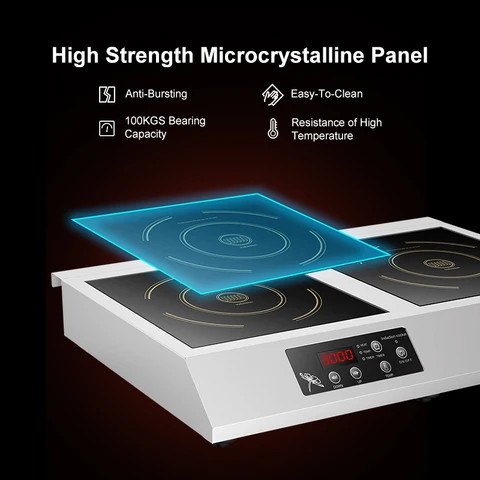 Buy 3kw Countertop Commercial Induction Hob 220v 2 Burner Stove ...