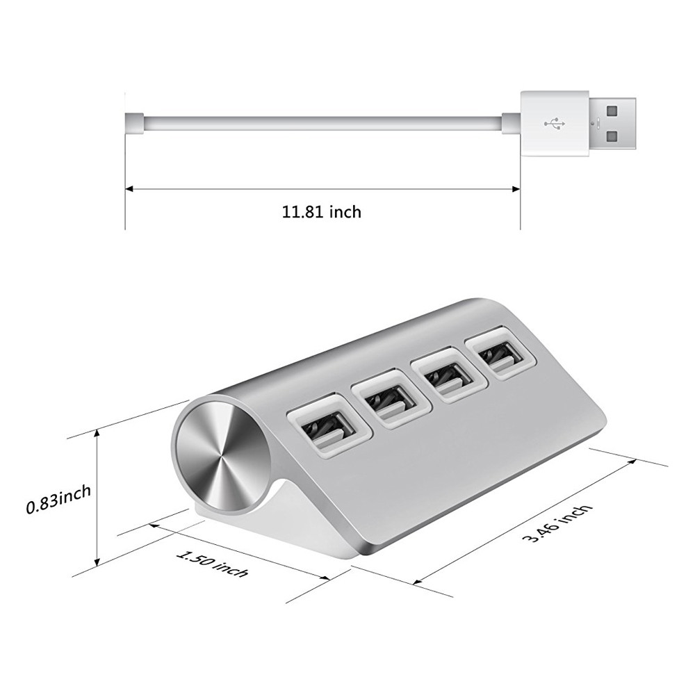 Buy 4 Ports Usb Hub 2.0 Adapter To Usb For Laptop Pc Phone from ...