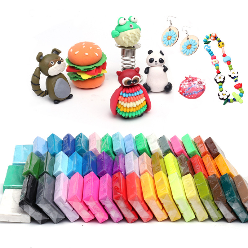 Buy 46 Colors High Quality Diy Colorful Professional Soft Polymer Clay ...