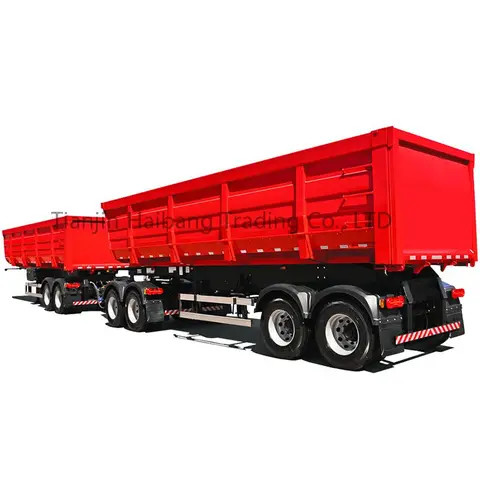 Buy 6 Axle Series Semi-trailer Dump Semi-trailer Double Train Semi ...