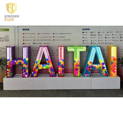 Buy Acrylic Fillable Candy Letter Acrylic Letter Dispenser Hollow ...