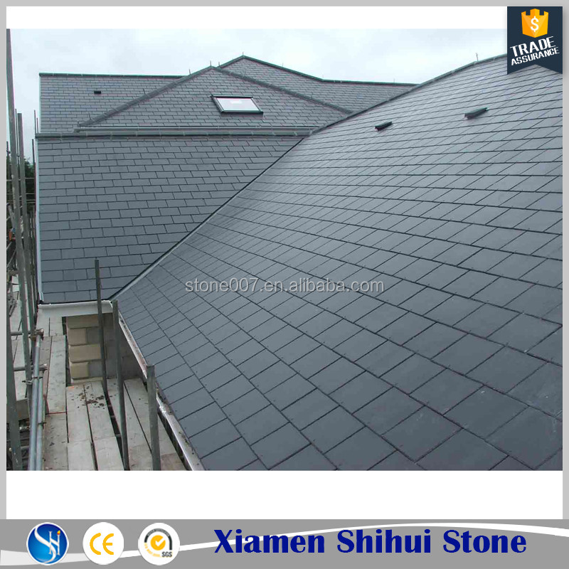 Buy Chinese Natural Stone Black Roof Slate Tiles,slate Roof For Villa ...