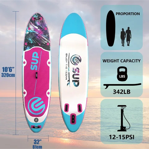 Buy E Sup All Round Drop Stitch Foldable Pvc Stand Up Yoga Inflatable ...