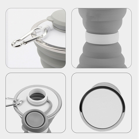 Buy Foldable Drink Bottles Custom Logo Sport Folding 500ml Silicone ...