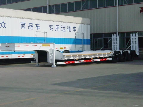 Buy High Capacity 60ton 70ton 80ton Three Axle Lowbed Semi-trailer ...