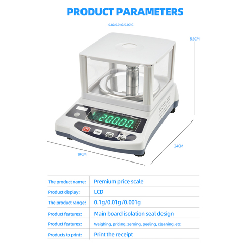 Buy High Precision Electronic Balance Laboratory Scale 2kg 0.01g ...