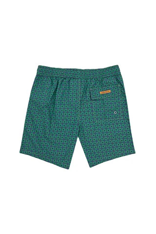 Buy 100% Made In Italy Poliammide Shorts Swimsuit Green And Blue Gothic ...