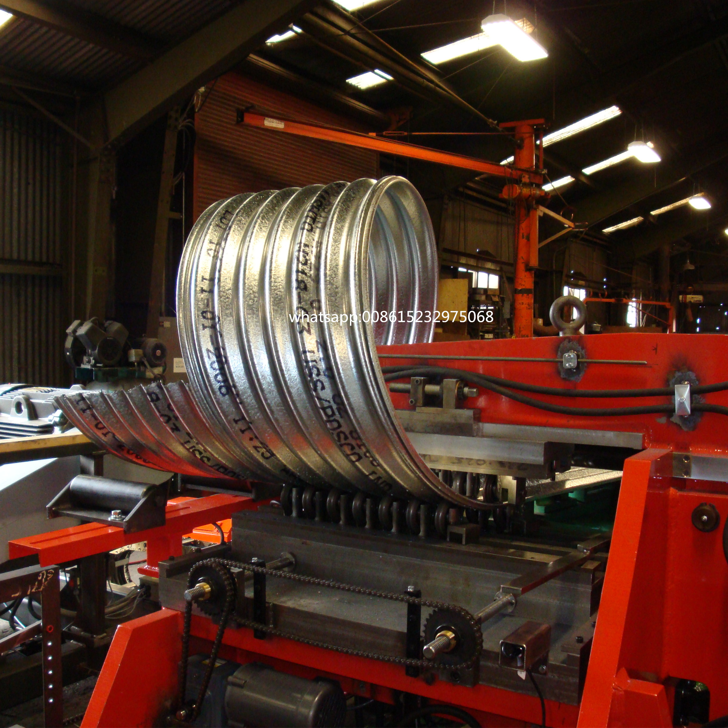 Buy Metal Culvert Pipe Making Machine Corrugated Steel Pipe Machine ...