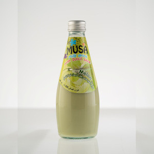 Buy Milk Drink With Basil Seed Musa Brand Glass Bottle 290ml from P.K ...