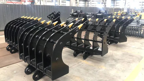 Buy Mini Excavator Attachments 1 Ton 0.8 Ton 1.2 Ton Root Rake New ...