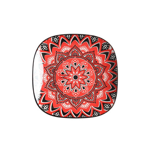Buy Moroccan Style Square Plate Dish Flat Dish Salad Plate Under Glazed ...