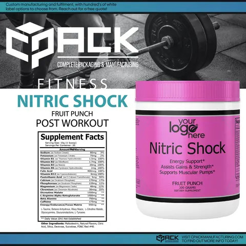 Buy Nitric Shock Powder With Maca Enhanced Exercise Performance ...