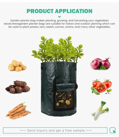 Buy Pe Fabric Vegetable/flower/plant Grow Bags With Handles Geo Bag For ...