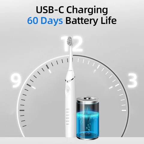 Buy Pressure Sensor Sonic Electric Toothbrush Tooth Brush Electrical ...