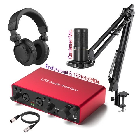 Buy Professional Studio Condenser Microphone Monitor Headphone Usb ...