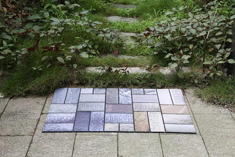 Buy Promotional Anti-dust Logo Flocked Fiber Surface Transparent Blue ...