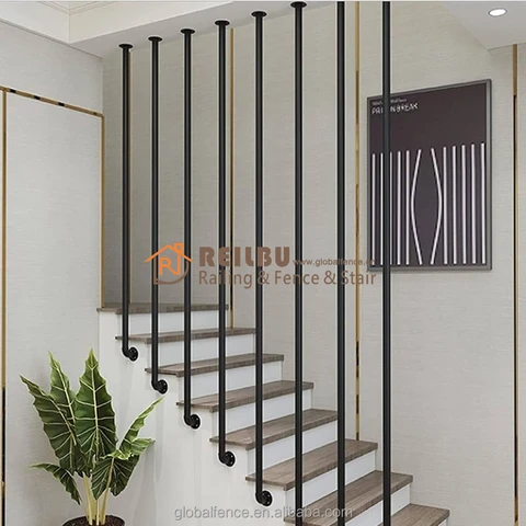 Buy Reilbu Modern L-shaped Handrail, Ceiling Wall Hand Rail Pipe Stair ...