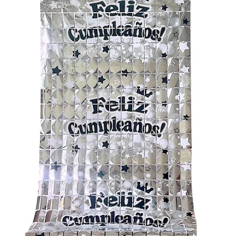 Buy Spanish Happy Birthday Party Background Backdrop Wall Decor Feliz ...