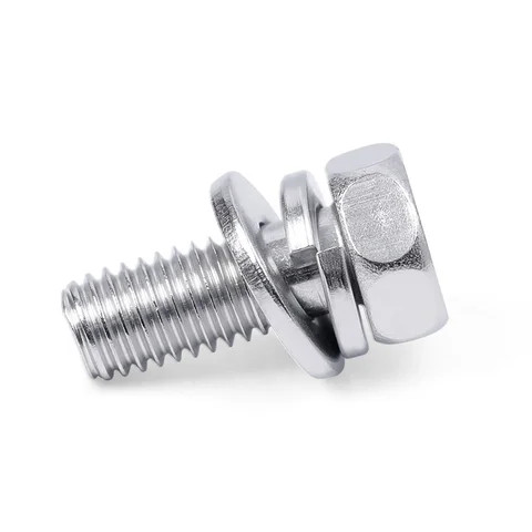 Buy Stainless Steel Outer Hexagon Flat Washers Spring Washers Triple ...