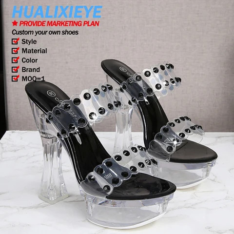 Buy Summer Womens Crystal High Heels Sparkling Rhinestones Nightclub ...