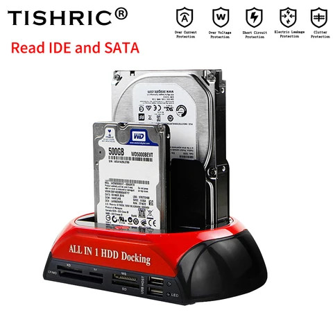 Buy Tishric Ide Sata Dual All In 1 Hd/hdd Docking Station Hard Disk ...