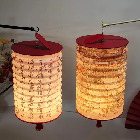 Buy Traditional Mid-autumn Festival Hanging Paper Lantern Foldable ...