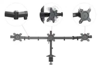Buy V-mounts High Quality Three Monitor Curved Horizontal Lcd Monitor ...