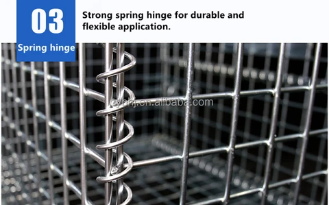 Buy Warehouse Wire Mesh Cages Foldable Galvanized Portable Storage ...