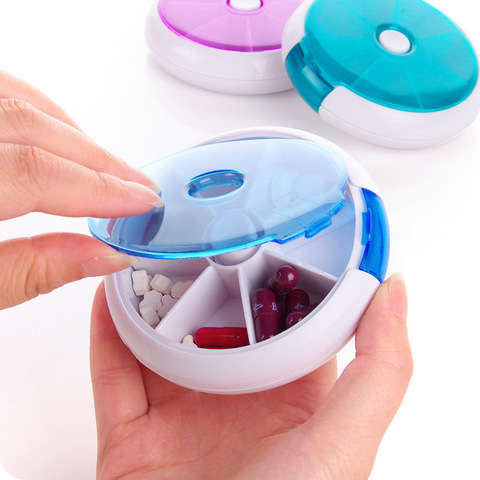 Buy Wholesale New Design Round Plastic Pill Case, Pill Organizer, Pill ...