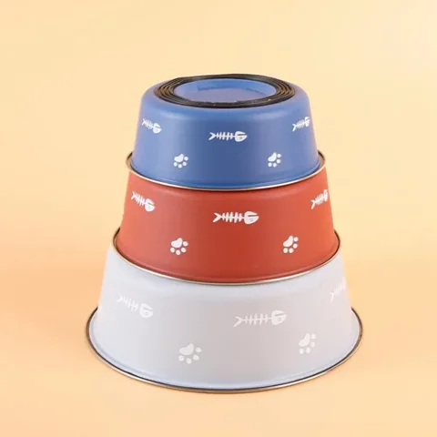 Buy Yoshi 2025 Safety Double-layer Floor-absorbing Pet Bowl Stainless ...