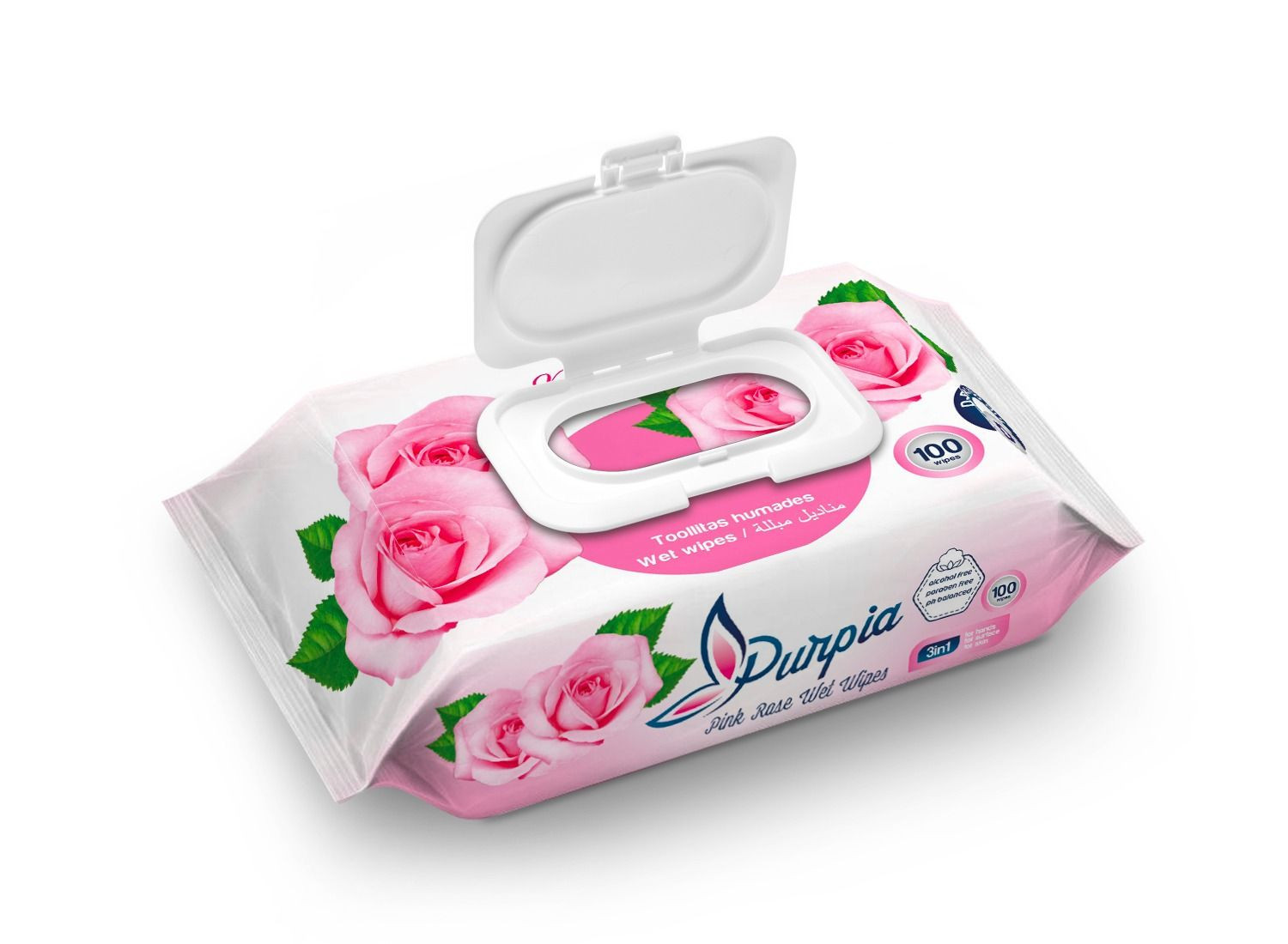Buy Purpia Pink Rose Wet Wipes from FADSAN Group (FADSAN SAGLIK VE ...